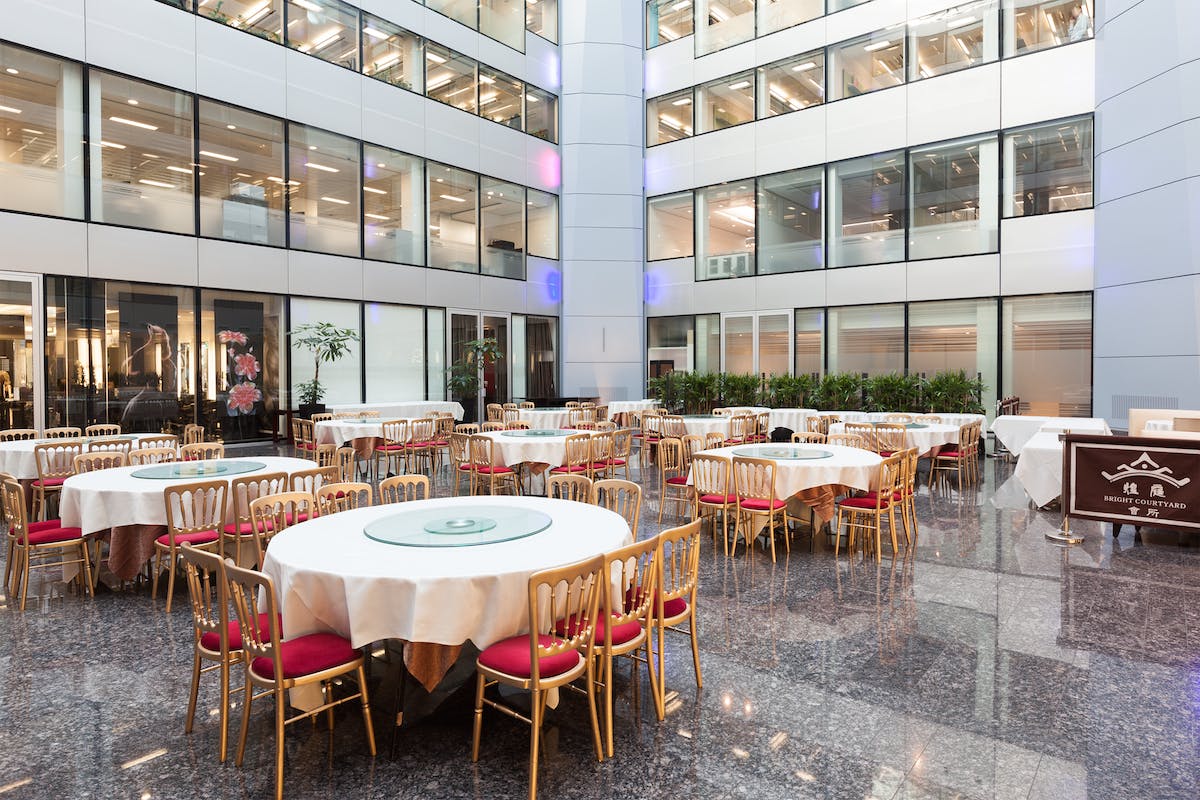 Courtyard | Dining | Bright Courtyard Club | Hire Space