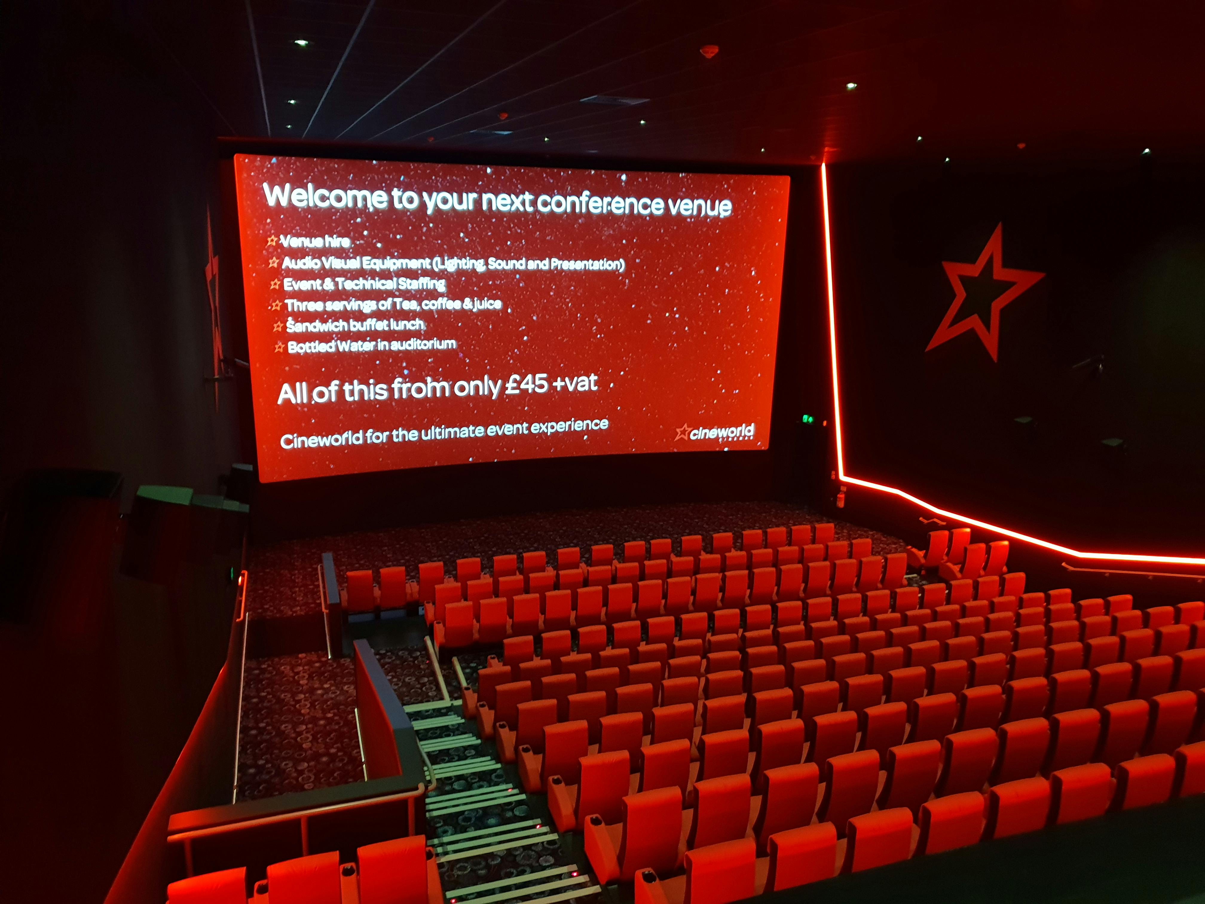 Screen 2 | Business | Cineworld Watford